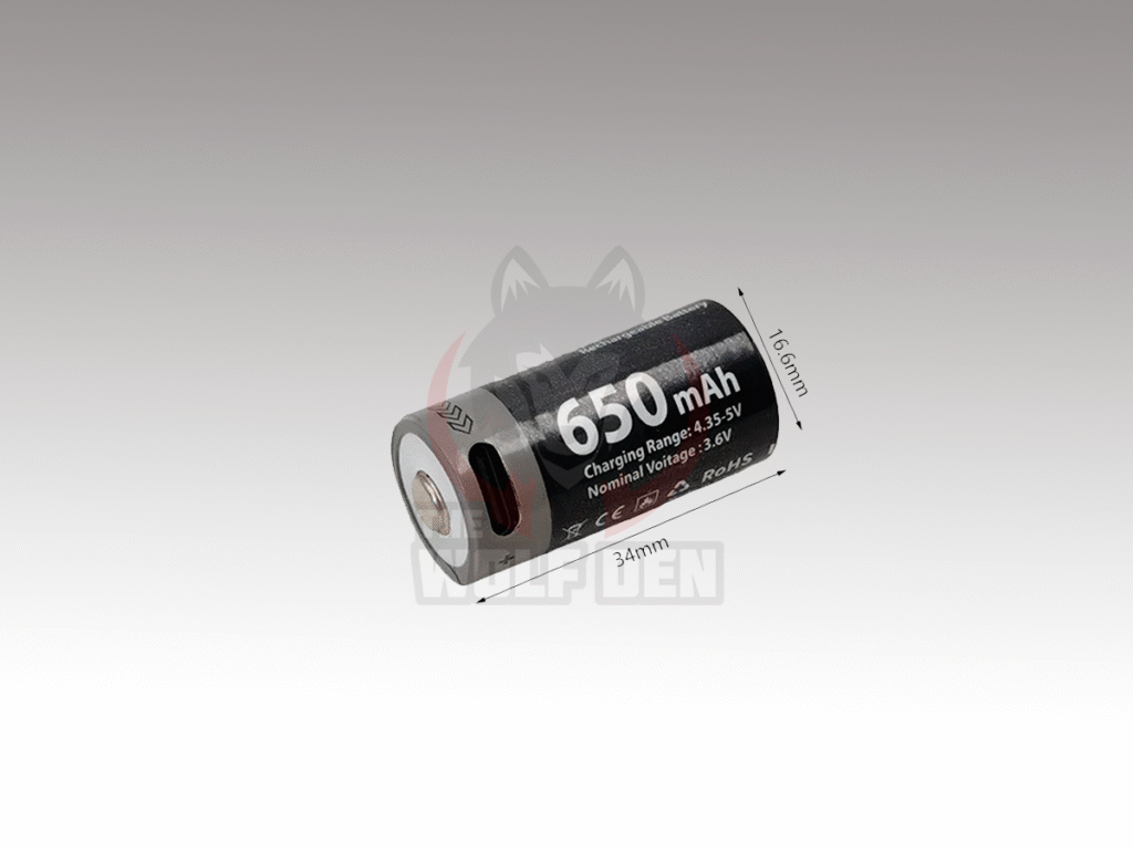 TWD Pila CR123 Recargable USB-C 3.7V 650Mah – The Wolf Den